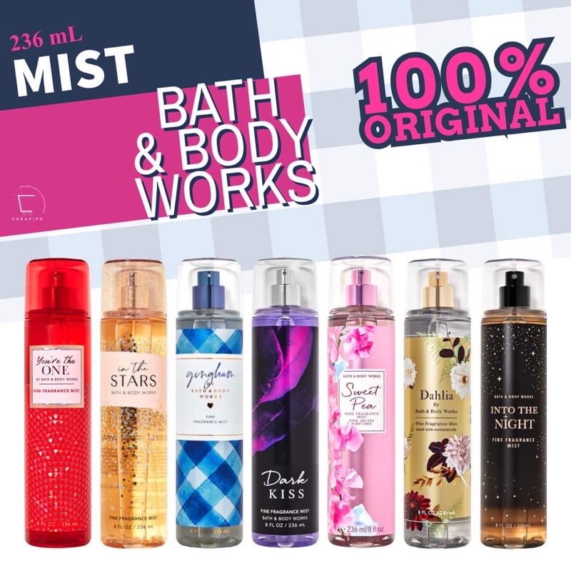 Bath & Body Works mist 236mL | 100% Original | Shopee Philippines