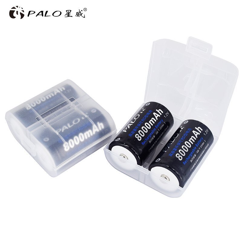 PALO 1.2V 8000mAh D Size Ni-Mh Rechargeable Batteries For Hot-Water ...