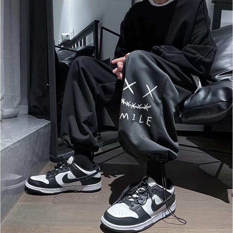 Smiling Print Korean Cozy Jagger Jogging Jogger Pants For Mens Men Plus ...