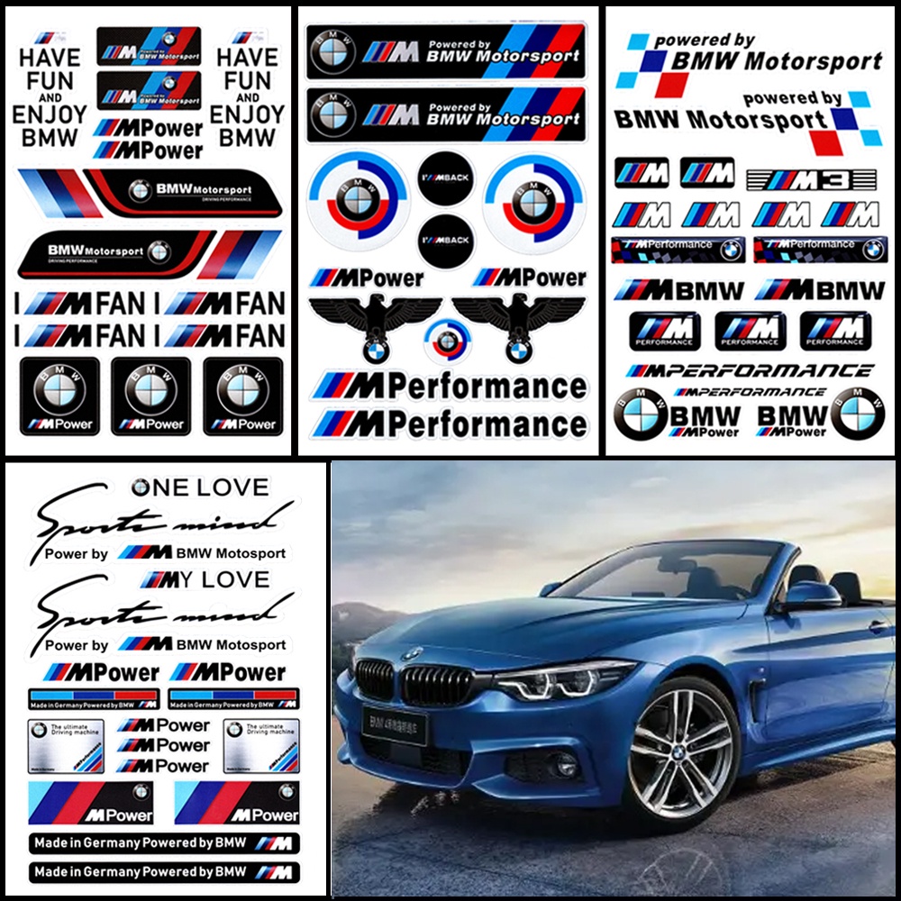 BMW Motorrad Motorsport Reflective Emblem Badge Sticker Decals for BMW ...