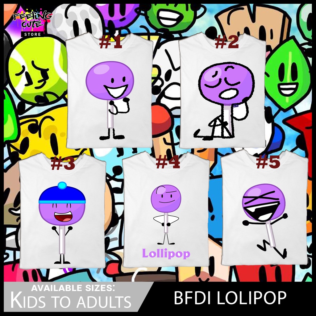 BFDI Lollipop For Kids to Adults Unisex | Shopee Philippines