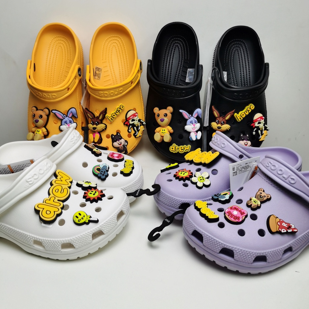 Crocs Drew House x joint badge purple hole shoes sandals | Shopee ...