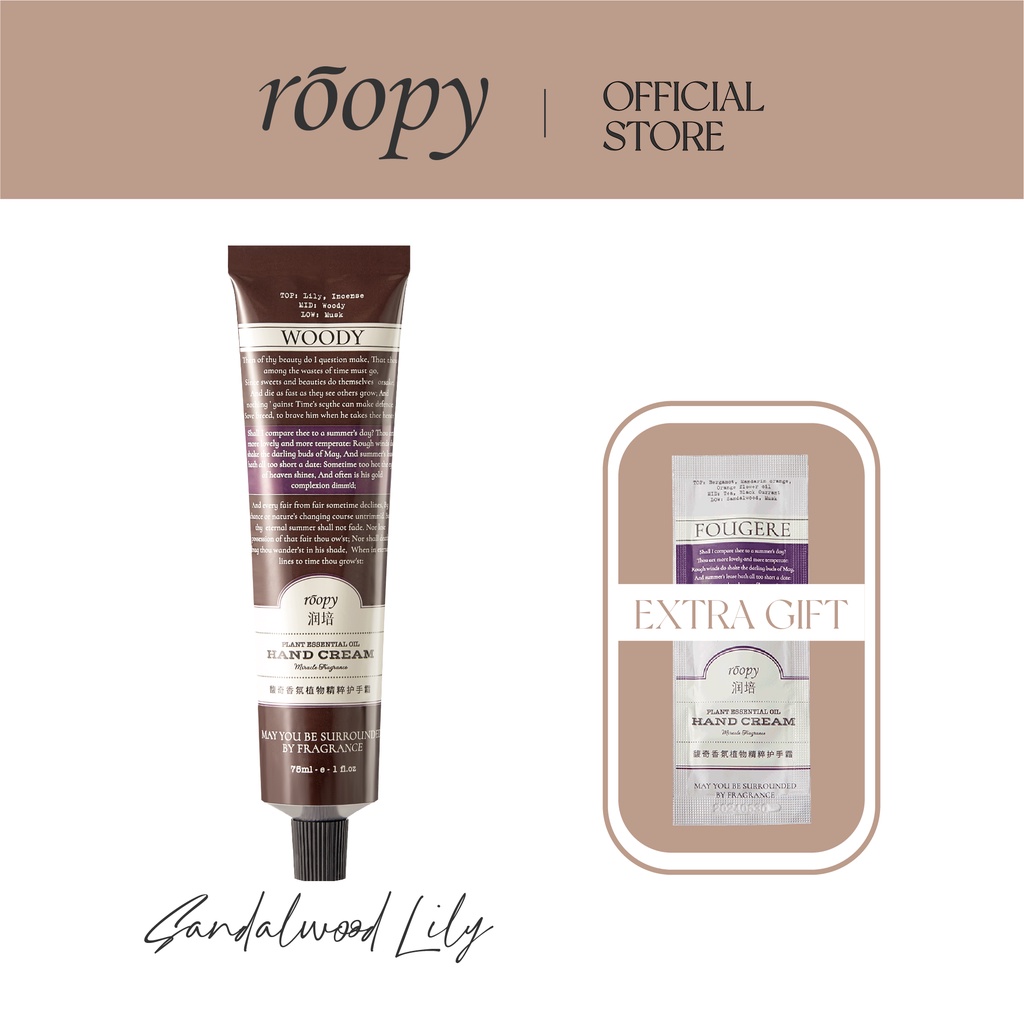 Roopy Fragrance Plant Essence Hand Cream Myrtle Scent-Sandalwood Lily ...