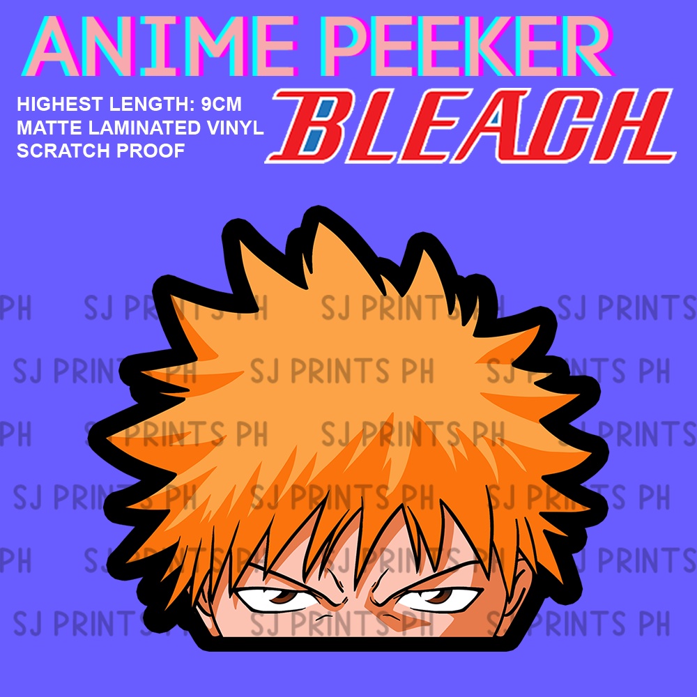 Bleach Anime Peeking Stickers| Waterproof laminated vinyl sticker ...