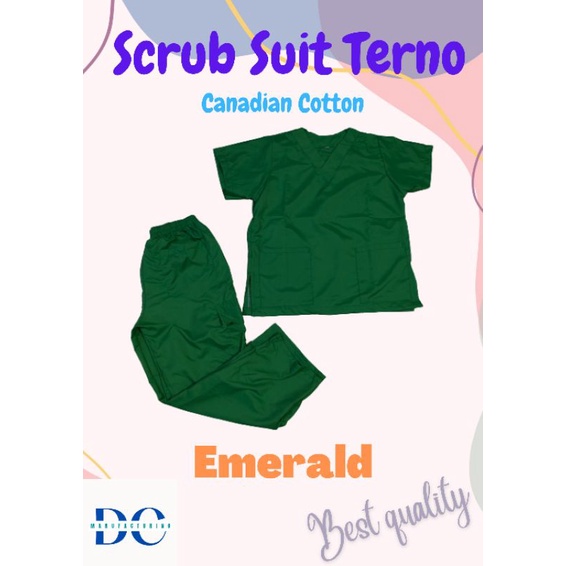 DC Medical Plain Scrub Suit Terno/Unisex-V-neck!/Canadian Cotton ...