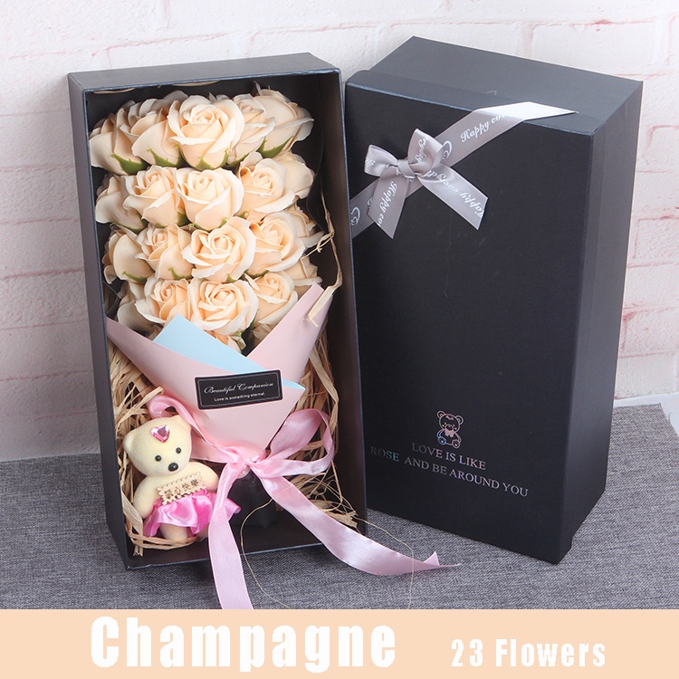 Soap Flower Rose 33 Roses Gift Box Explosive Birthday Gift For ...