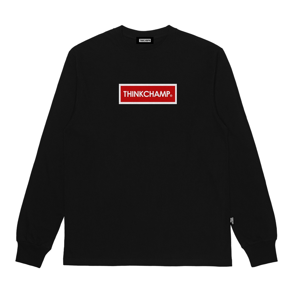 THINK CHAMP BOX LOGO | RED WHITE | LONGSLEEVE TEE | Shopee Philippines