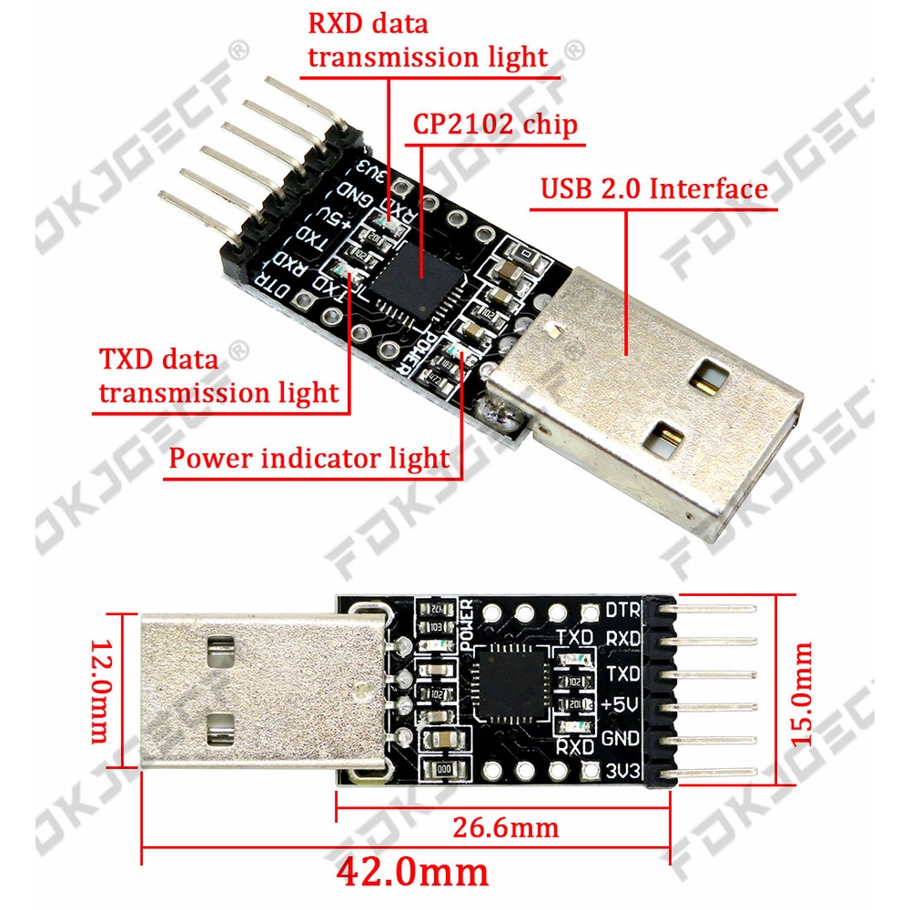 CP2102 USB 2.0 to TTL UART Module 6Pin Serial Converter STC Replace FT232 | Shopee Philippines