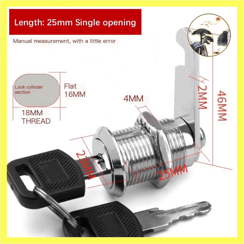 Alloy mailbox lock 16/20/25/30mm Indoor Security Drawer Cam Lock CAM ...