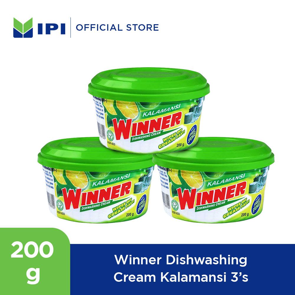 Winner Dishwashing Cream 200g Kalamansi [Bundle of 3] | Shopee Philippines