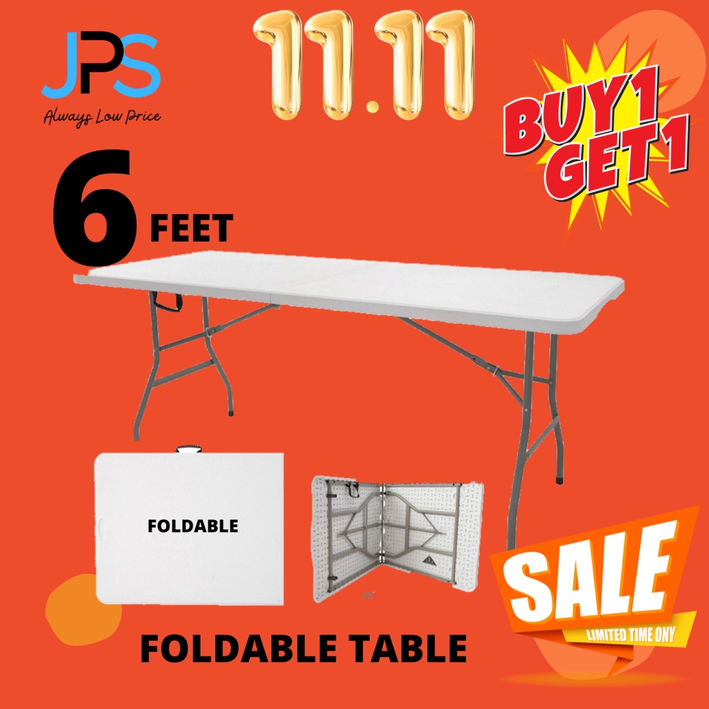 BUY 1 TAKE 1 6ft (180cm) Foldable Table Lifetime Use Heavy Duty Premium ...