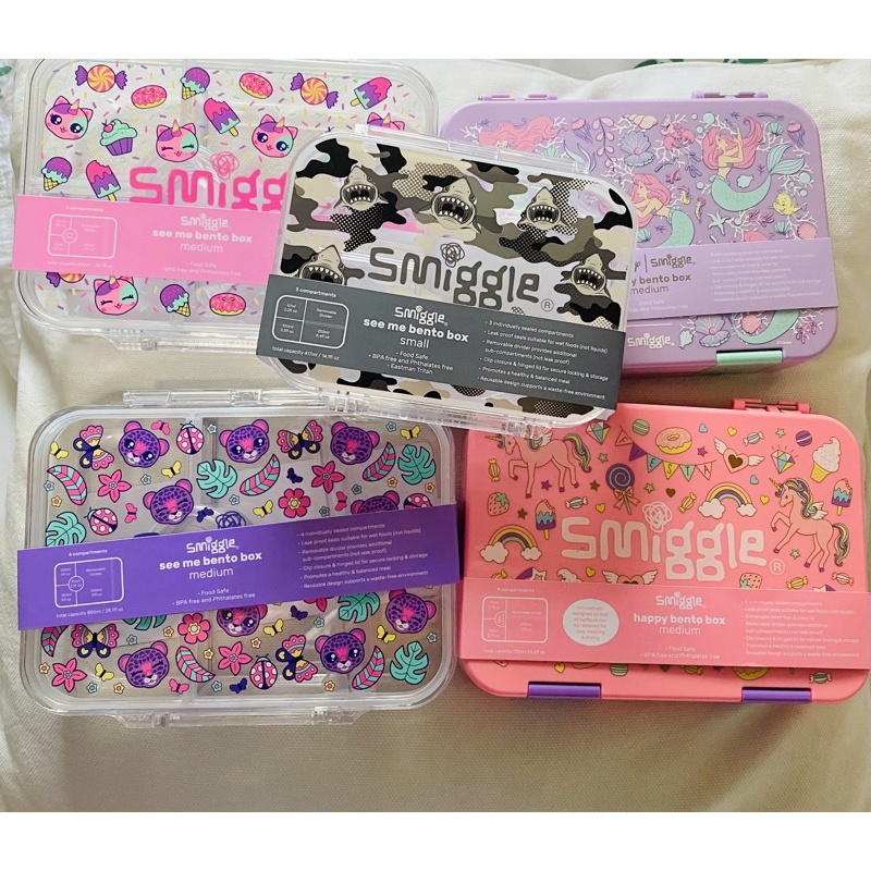 Smiggle Bento/ Duo/Trio Lunchbox (BPA free) | Shopee Philippines