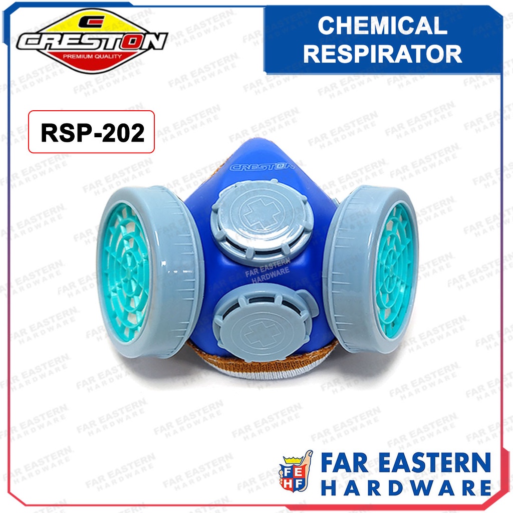CRESTON Chemical Respirator Face Mask RSP-202 CRVAR | Shopee Philippines