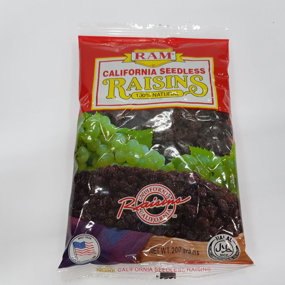 Ram California Seedless Raisins 100% Natural 200g | Shopee Philippines