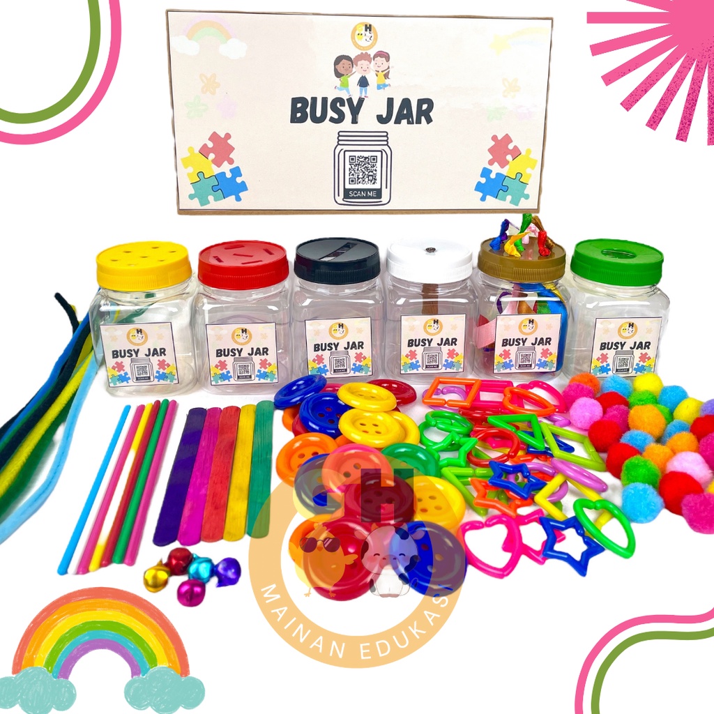 Montessori Busy Jar Toys Fine Motoric Play Educational Toys Sensory ...