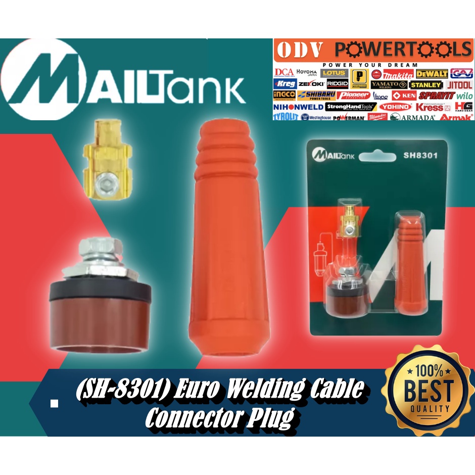 MAILTANK (SH-8301) Euro Welding Cable Connector Plug (red ...