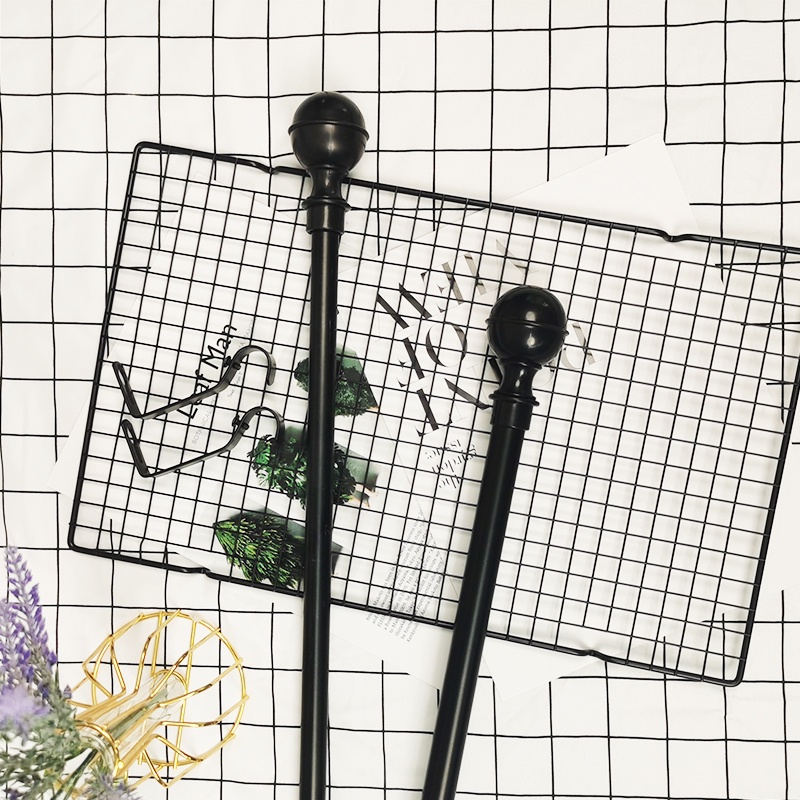 curtain rod 48'' - 84'' bracket iron adjustable scalable bedroom ...