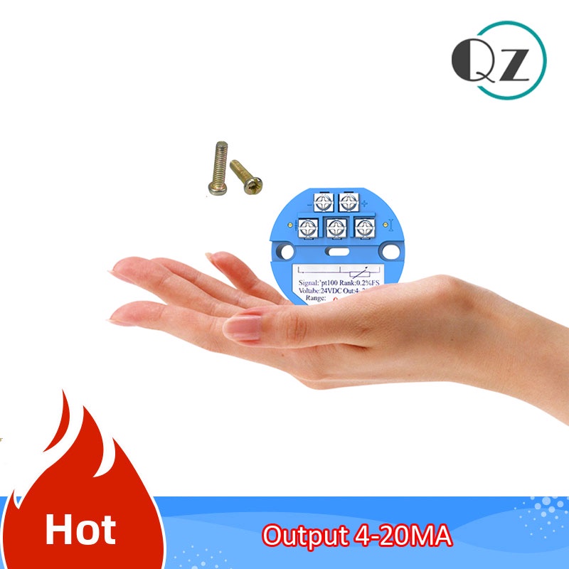 RTD PT100 Temperature Transmitter DC24V Minus 50 ~ 100 degree Output 0 ...