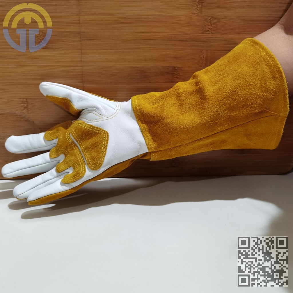 Genuine Welding Gloves Leather MIG TIG SMAW Heat Resistant | Shopee ...