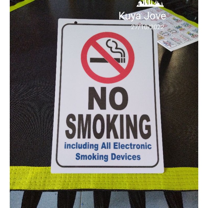 No Smoking including all Electronic Smoking Devices Signage PVC Plastic ...
