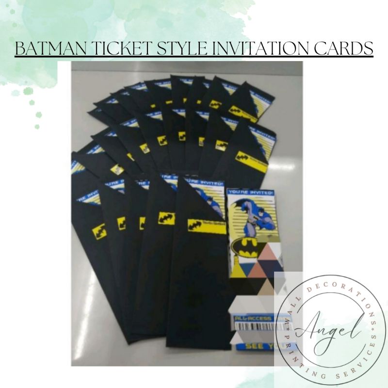 BATMAN INVITATION TICKET STYLE FREE LAYOUT | Shopee Philippines