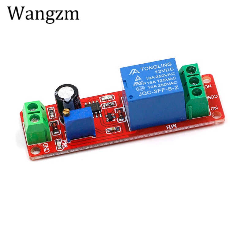 NE555 Timer Switch Adjustable Module Time delay relay Module DC 12V ...