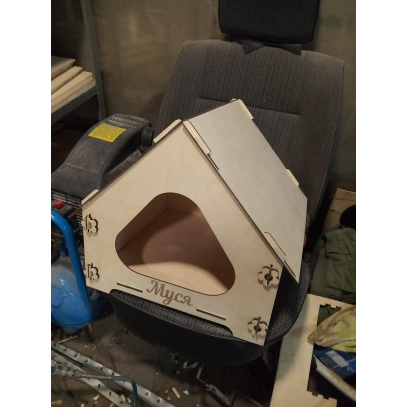 KAYU Unique Wooden Cat Dog Cage House can be disassembled 50 cm ...