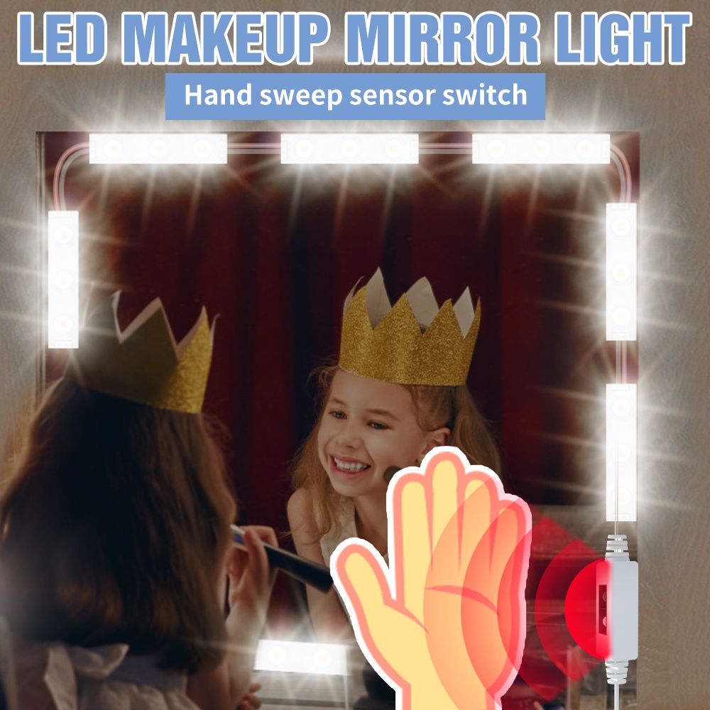 LED Makeup Hand Sweep Wall Lamp USB Vanity Mirror Light Bulb 5V ...