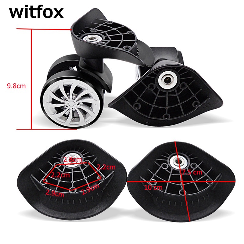 2pcs A57-FSL Universal Heavy Duty Luggage Wheels Replacement - Double ...