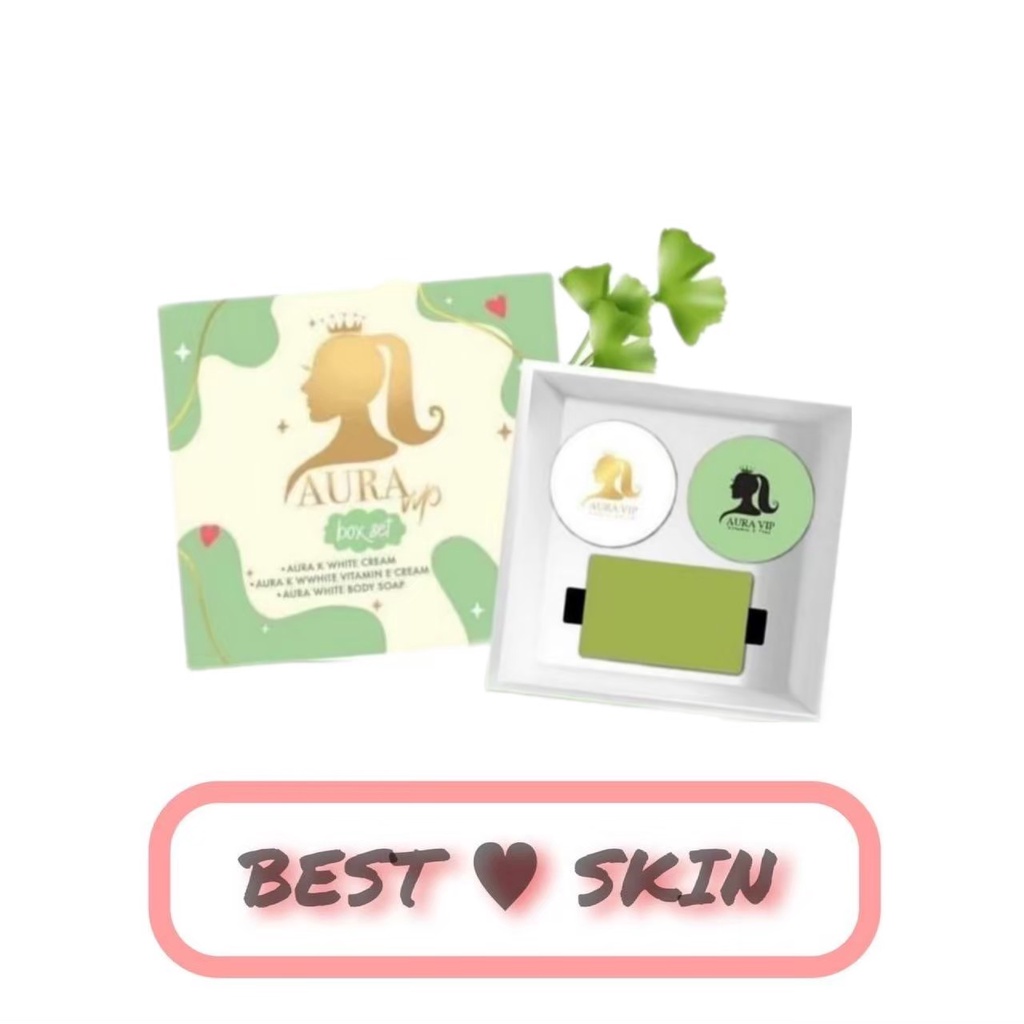 [Sales Pour Without Brand Box] AURA VIP Set Cream Skin [1 Free Soap ...