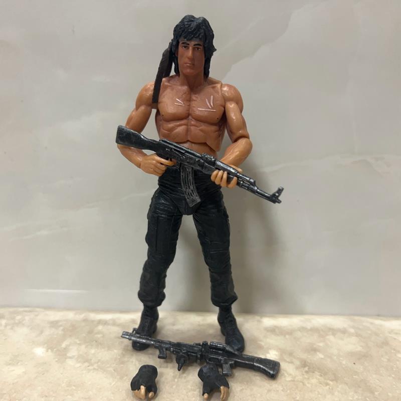 NECA First Blood Rambo Shirtless Rambo 7-inch movable doll model hand ...