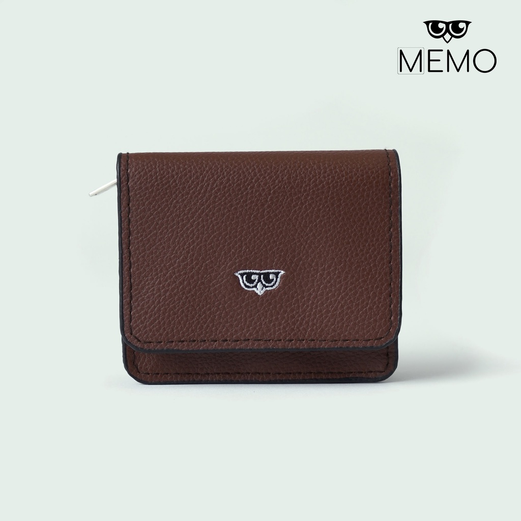 Memo Coin Wallet With Owl Embro For Men (Brown/Navy Blue/Olive ...