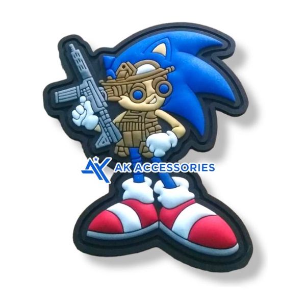 Rubber PATCHES/SONIC/ARMY/TACTICAL/CHARACTER/3D RUBBER EMBLEMs | Shopee ...