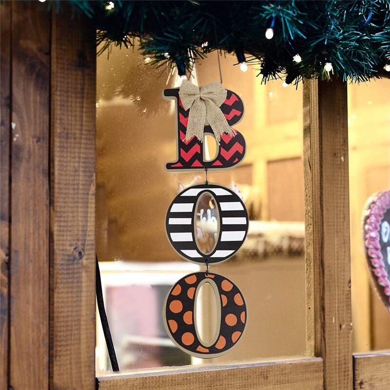 ♕1x Plaques Signs BOO Letter Art Crafts Decor Fall Harvest Thanksgiving ...