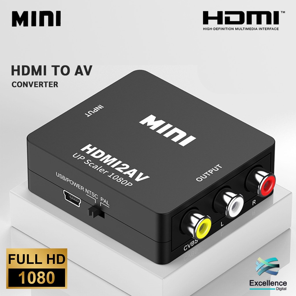 HDMI to AV Converter (1080P) Convert Video And Audio Signal From ...