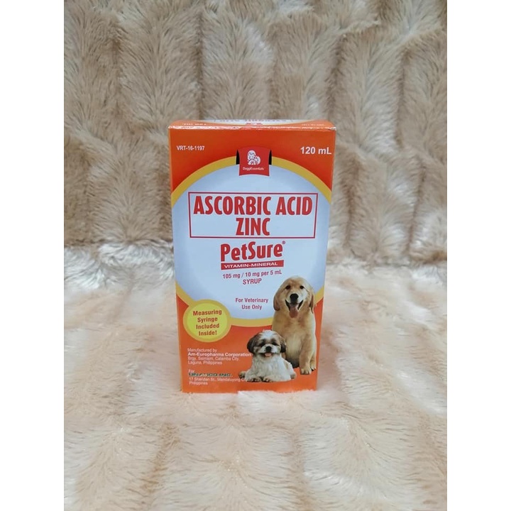 PETSURE Vitamin - Mineral Ascorbic Acid Petsure 120ml UNAHCO Feb2025 ...
