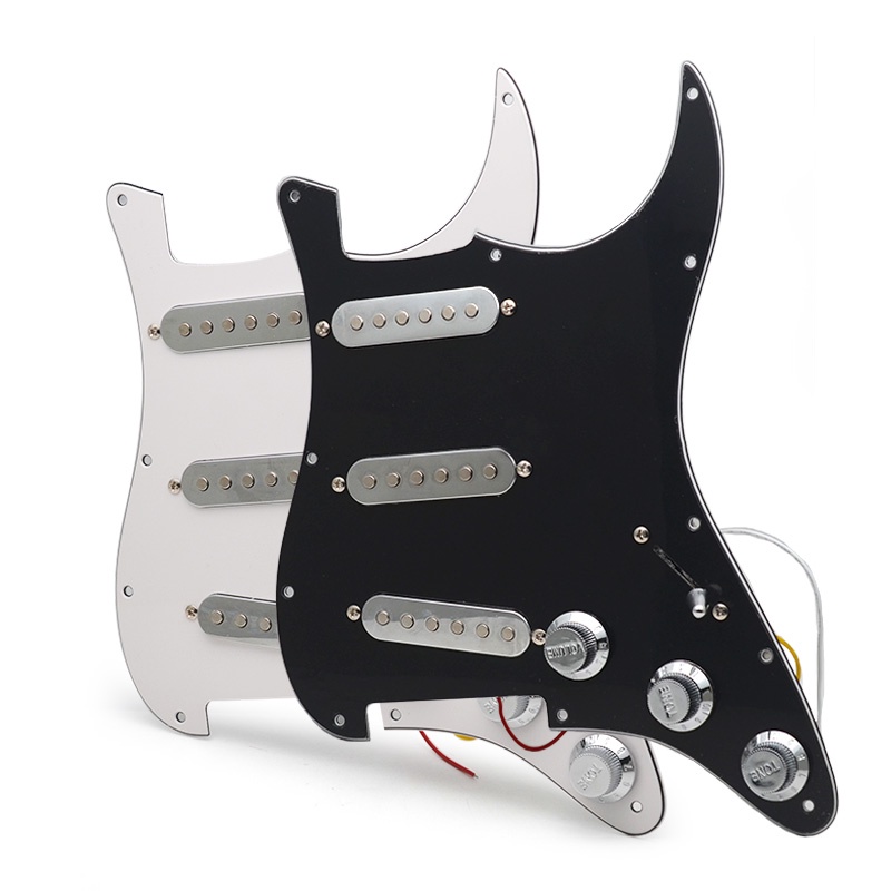 ST SSS Silver Pickup Pickguard Electric Guitar Pickguard and Loaded ...