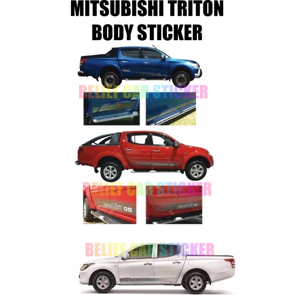 Mitsubishi Triton Body Sticker Design Side Body Sticker | Shopee ...