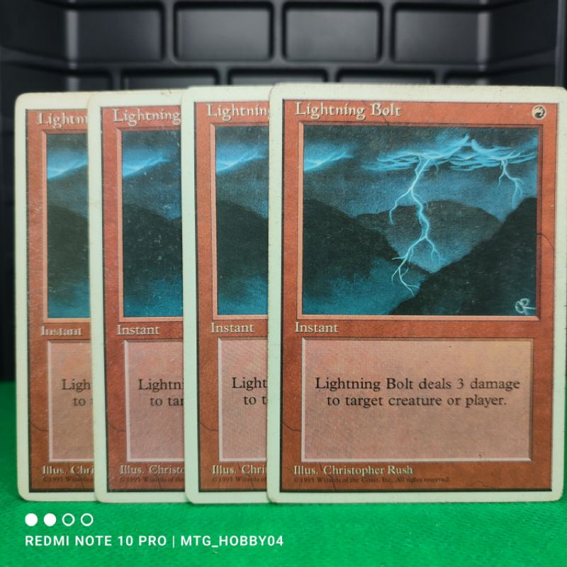 Lightning Bolt 4th Edition (1set) - mtg vintage | Shopee Philippines