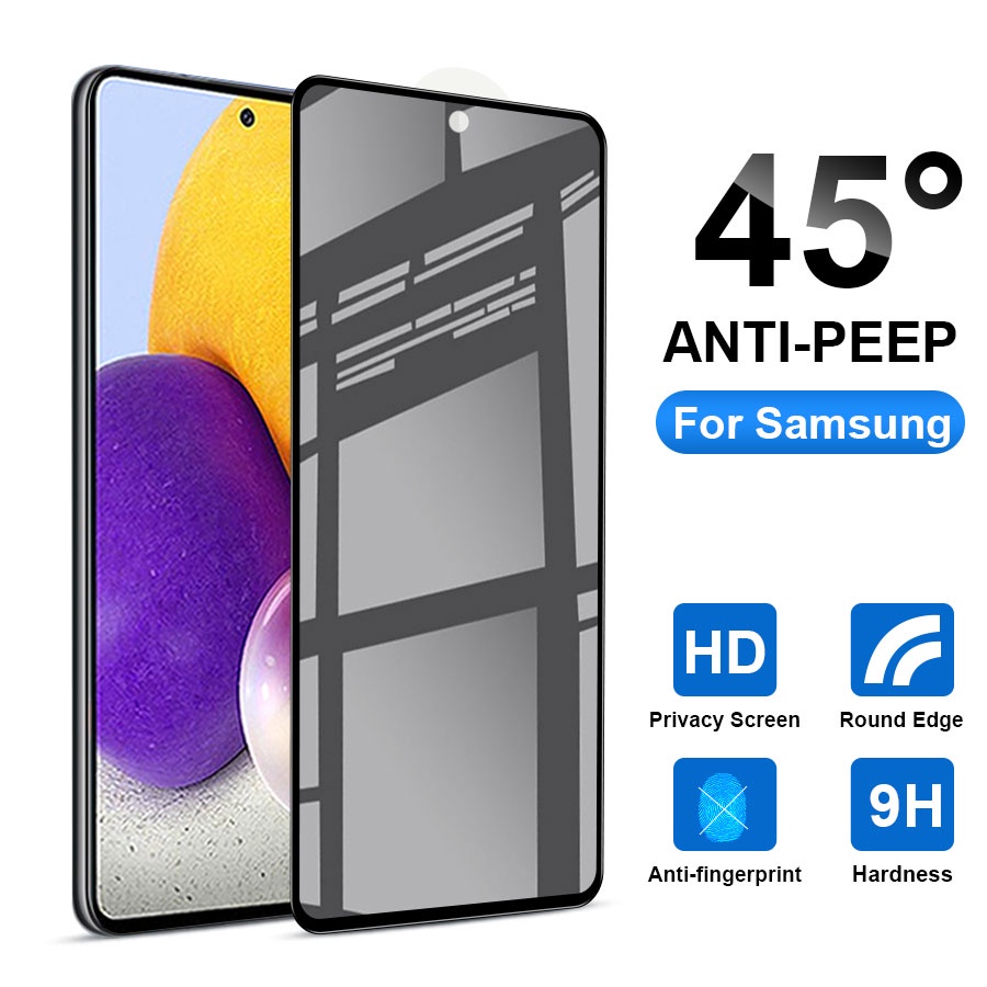 Full Cover Privacy Anti Spy Tempered Glass Screen Protector For Samsung Galaxy S21 S10 S20 FE ...