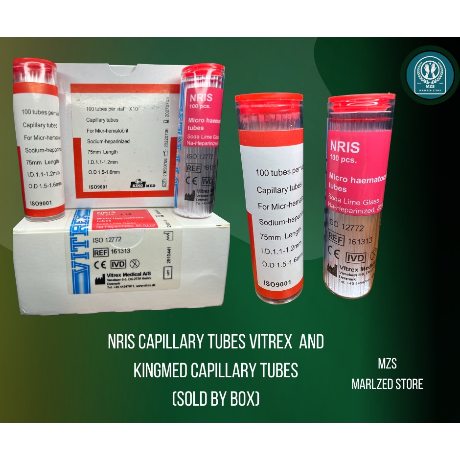 [ BOX ] Capillary Tube KINGMED / VITREX (sold by box 10 tubes) | Shopee ...