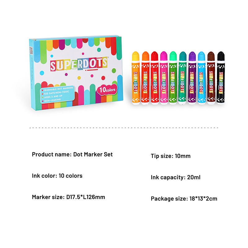 SUPERDOTS mini dauber 20ml dot marker for kids drawing toy | Shopee ...
