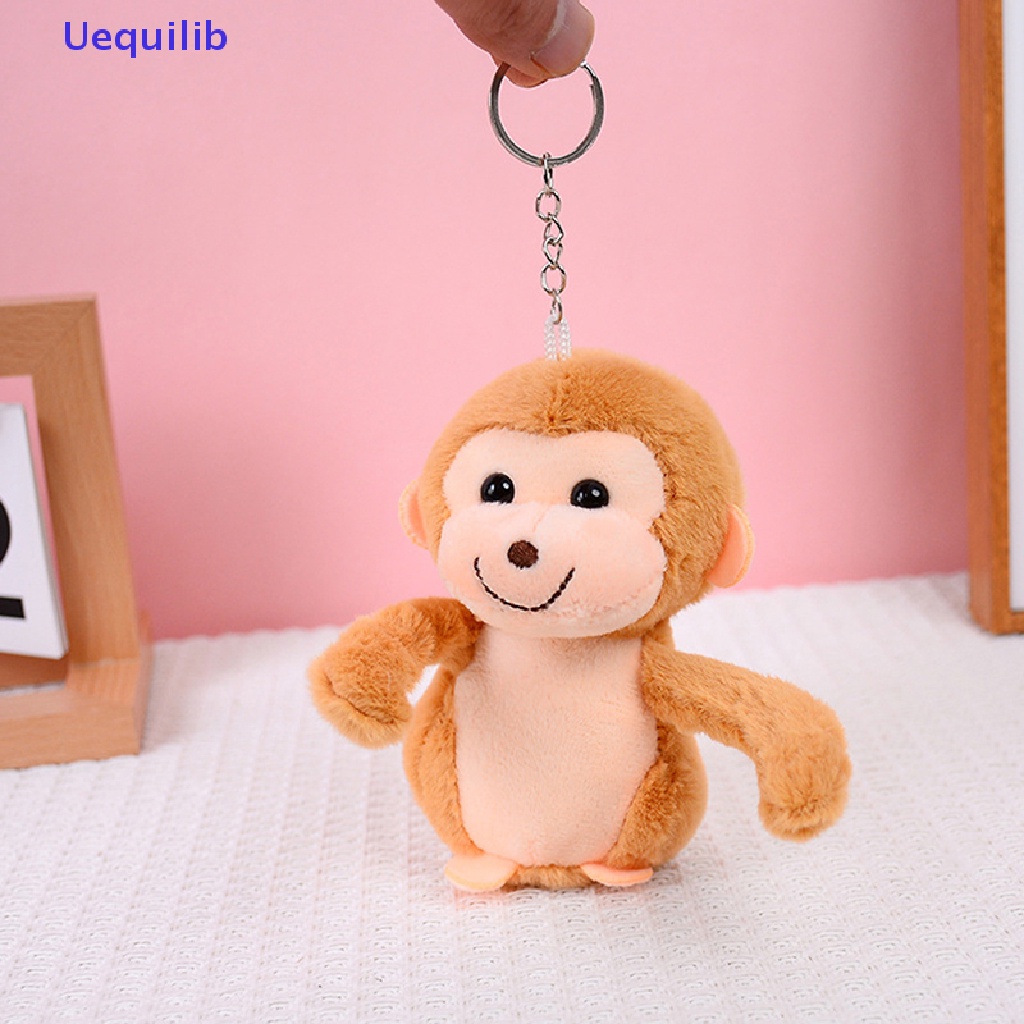 Uequilib Cute Pendant Keychain Plush Cartoon Monkey Animal Key Ring Car ...