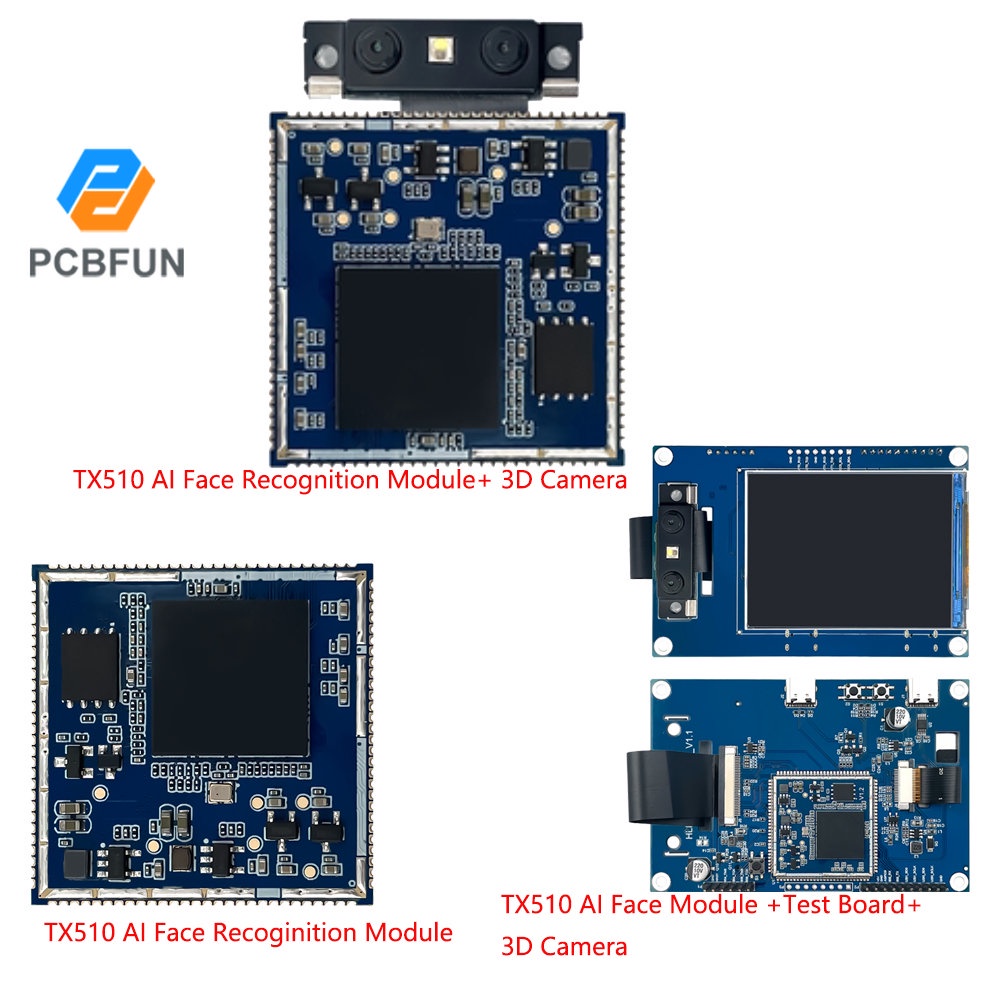 Pcbfun TX510 AI Face Recognition Module Live Detection Identification ...