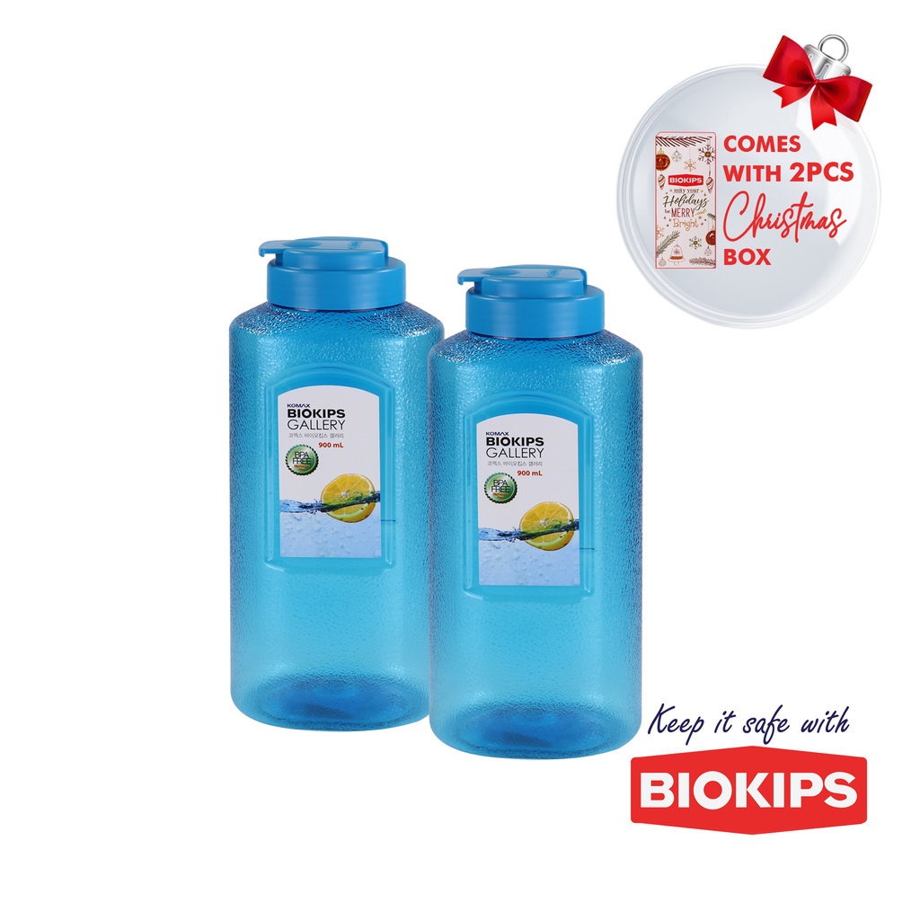 Biokips Gallery Drinking Bottle Gift Set 900ml (B1T1) | Wide Mouth w ...