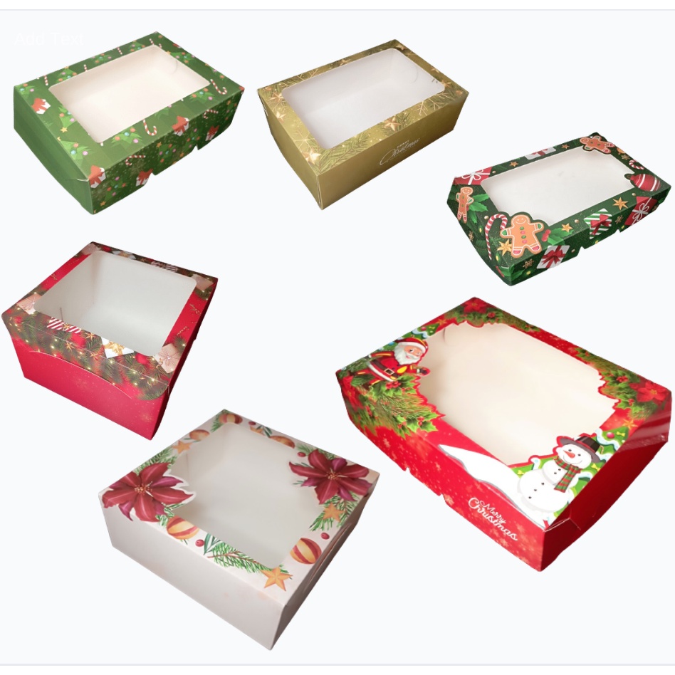 20pcs Christmas Opal Box / Pastry Box | Shopee Philippines