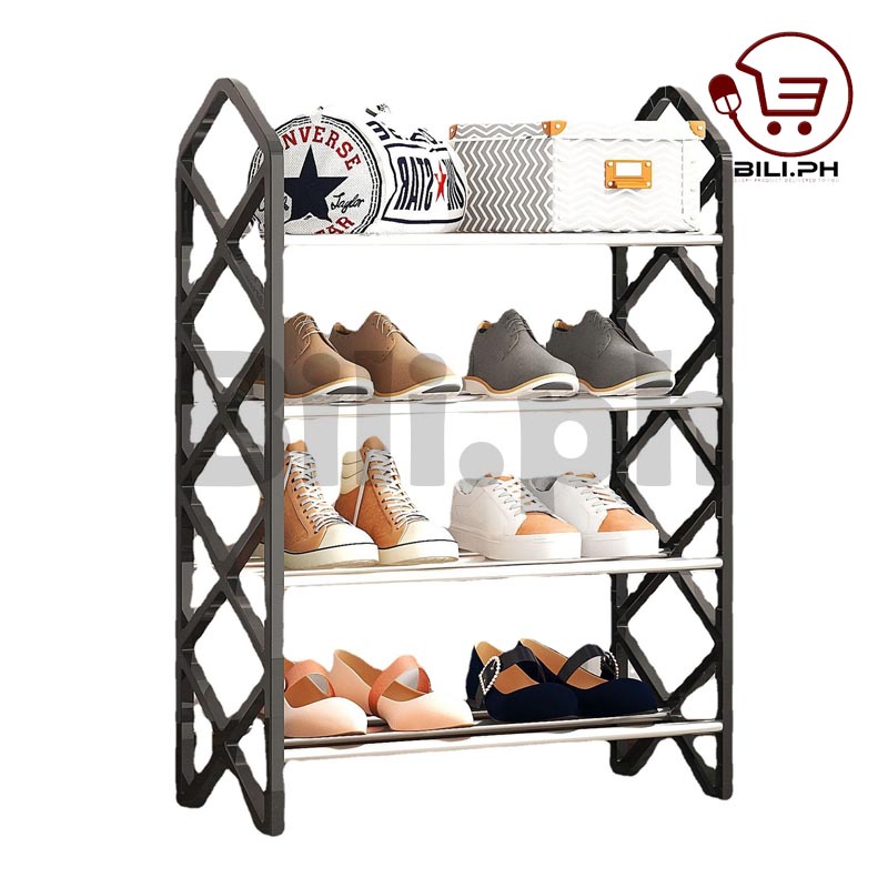 4 Layer X-Shaped Triangle Bracket Shoe Rack Organizer ( Random Color ...