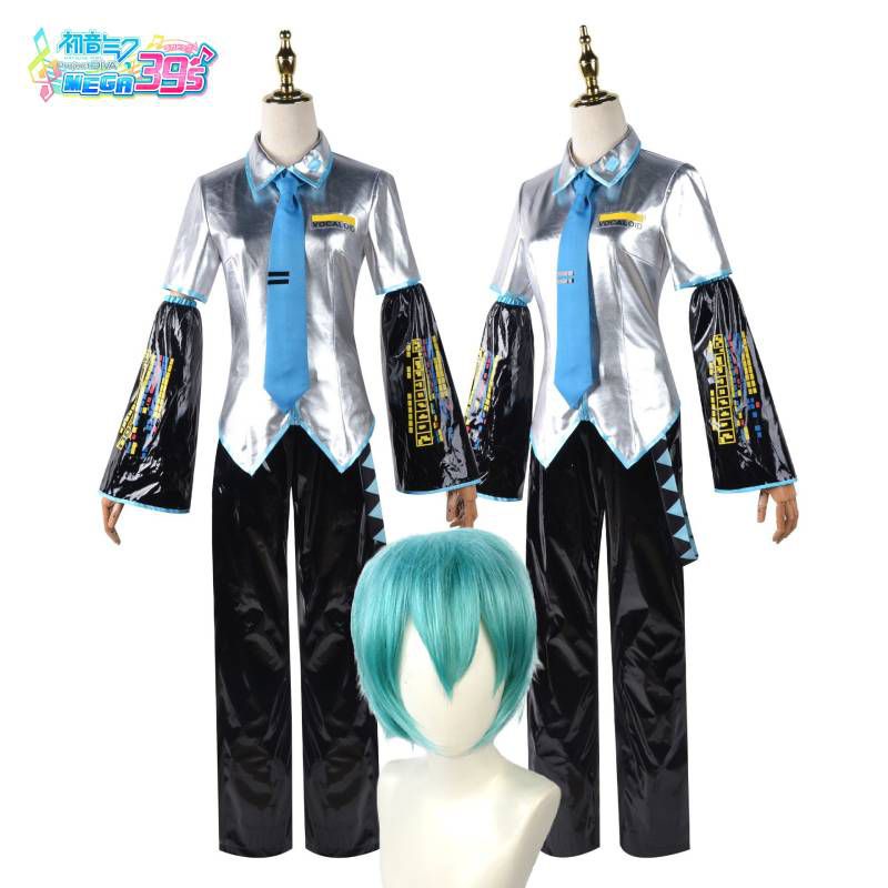 Men's Stylish Hatsune Miku Vocaloid Pu Cosplay Set For Parties ...