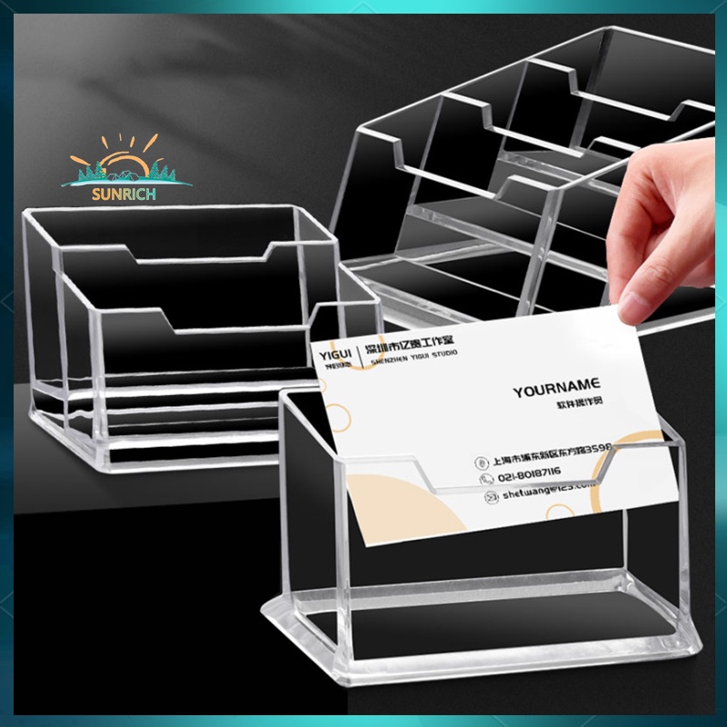 Sunrich Clear Acrylic Desktop Business Card Holders Display Stands ...