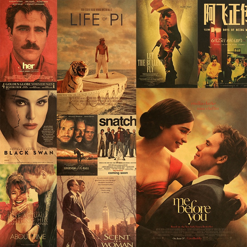 Film poster Retro leather cubic bar KTV dormitory bedroom decorative ...